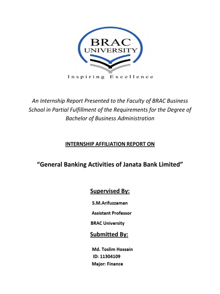 General Banking Activities of Janata Bank Limited | PDF | Deposit ...