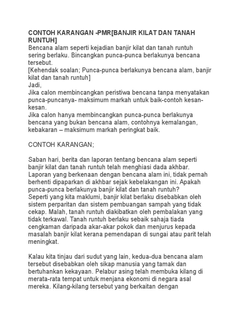 Contoh Karangan Pdf