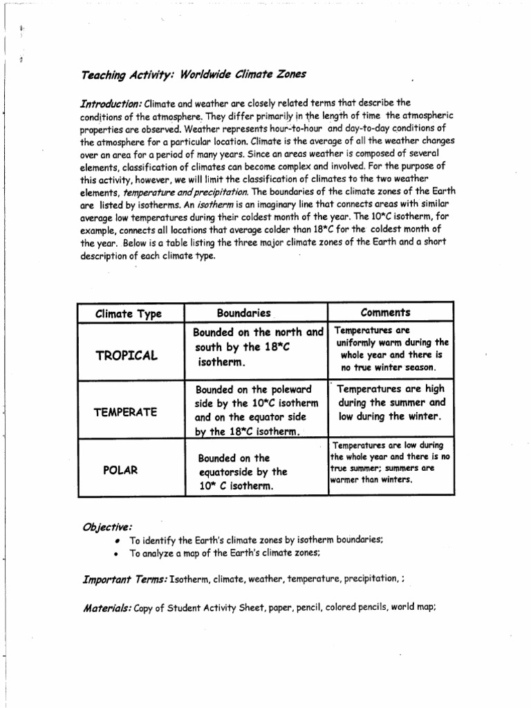 Worldwide Climate Zones | PDF