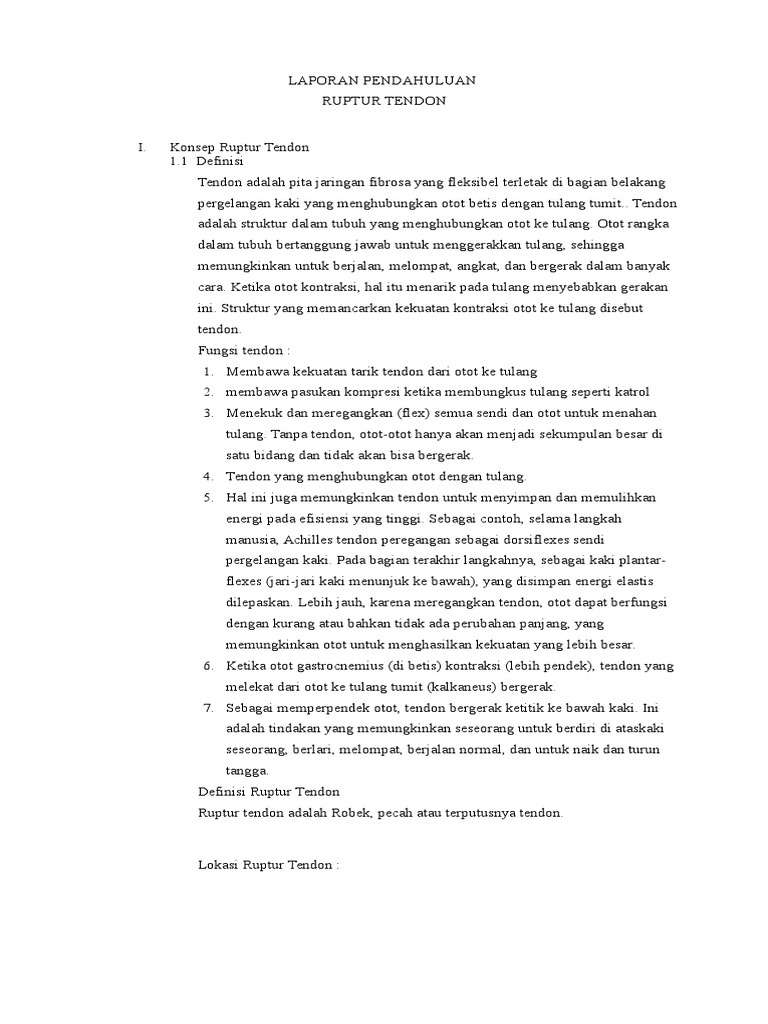 LP Ruptur Tendon | PDF