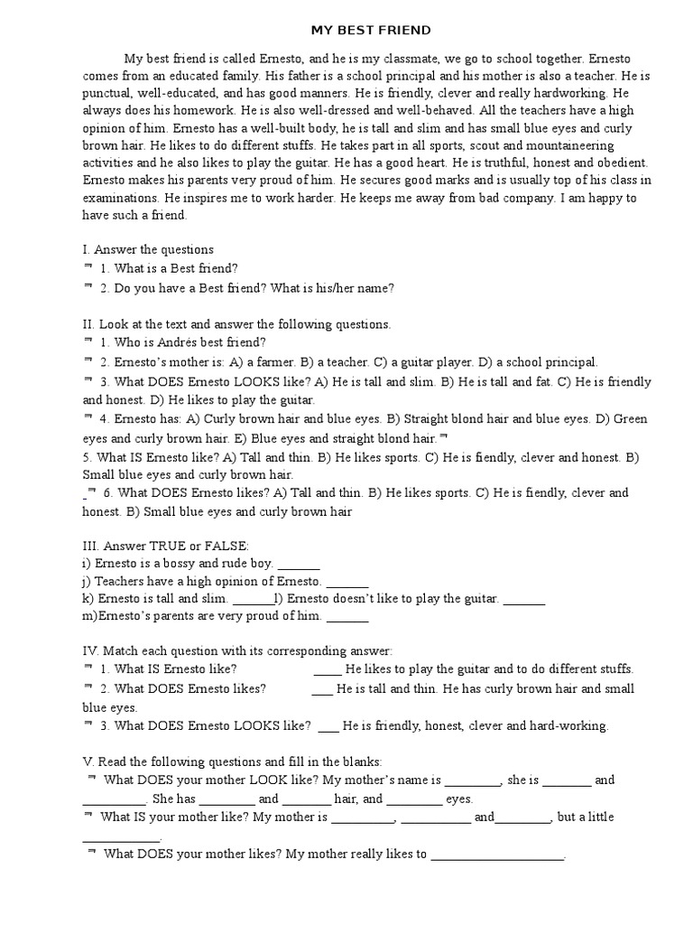 My Best Friend | PDF