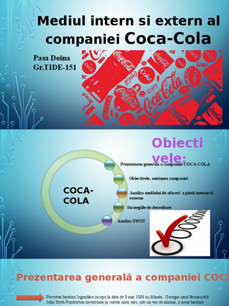 Mediul Intern Si Extern Al Companiei Coca-Cola | PDF