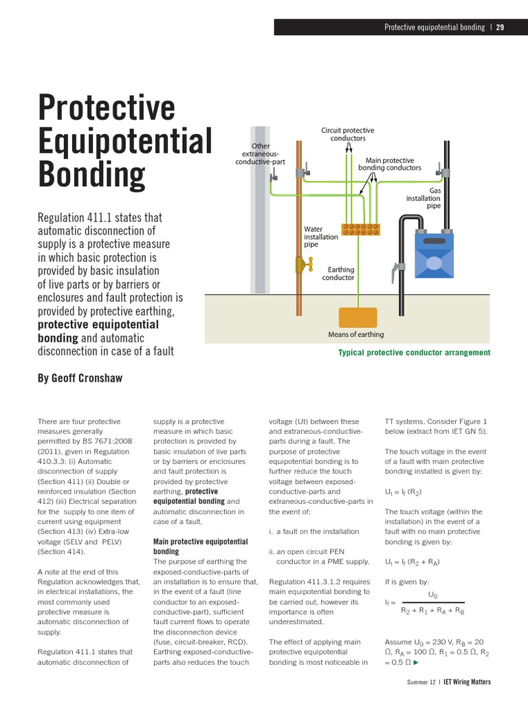 2012 43 Summer Wiring Matters Protective Equipotential Bonding PDF ...