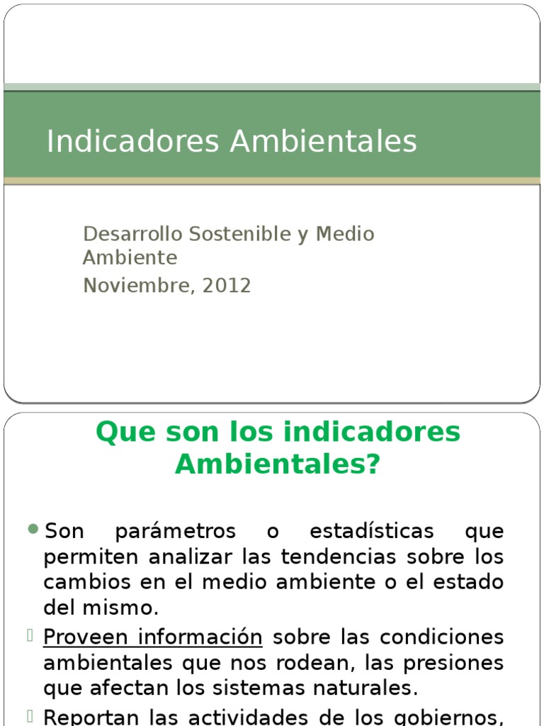 Indicadores Ambientales | PDF | Sustentabilidad | Agua