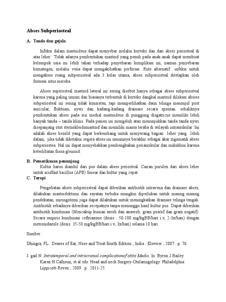 NEW Subperiosteal Abses | PDF