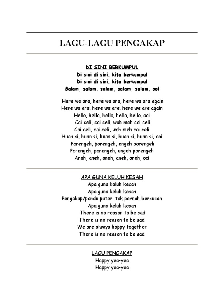 Lagu Pengakap | PDF