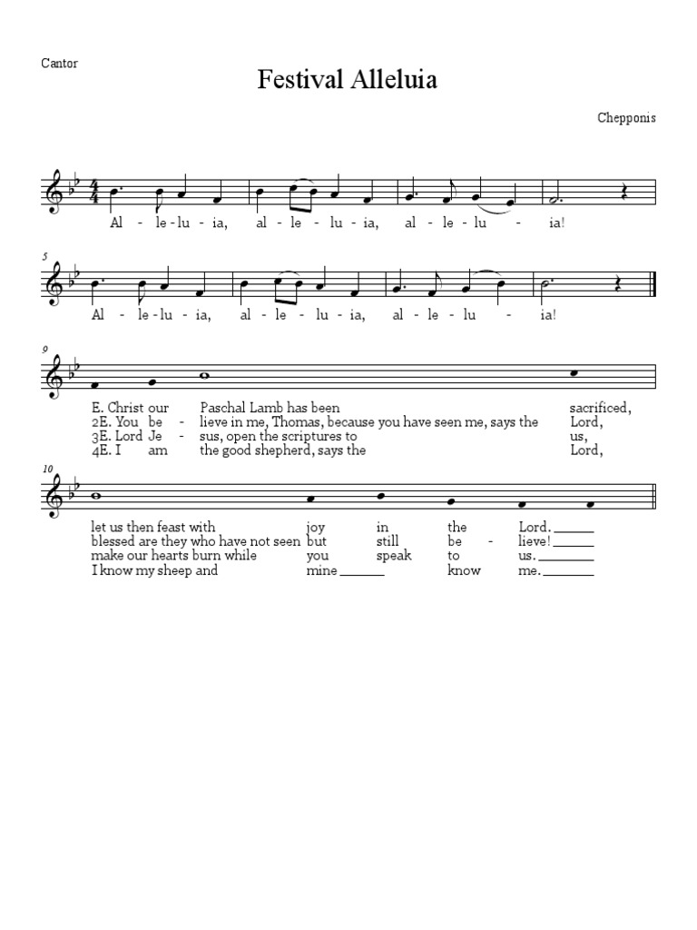 Festival Alleluia (Chanted Verses) | PDF | Christian Behaviour And ...