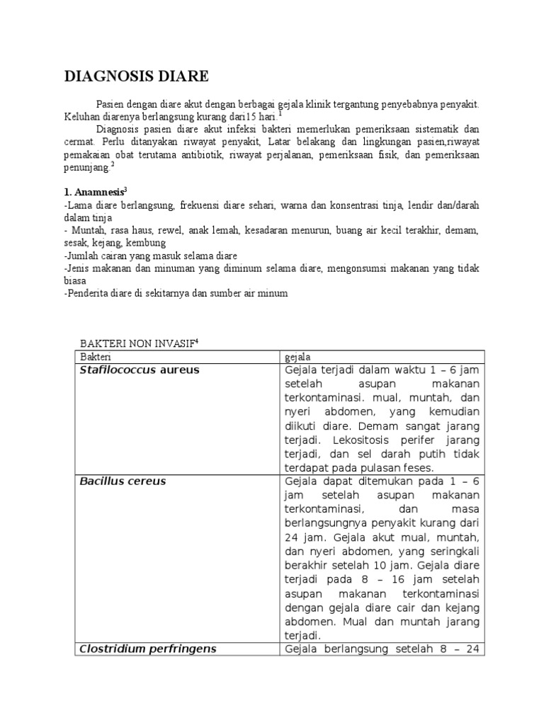 Diagnosis Diare | PDF