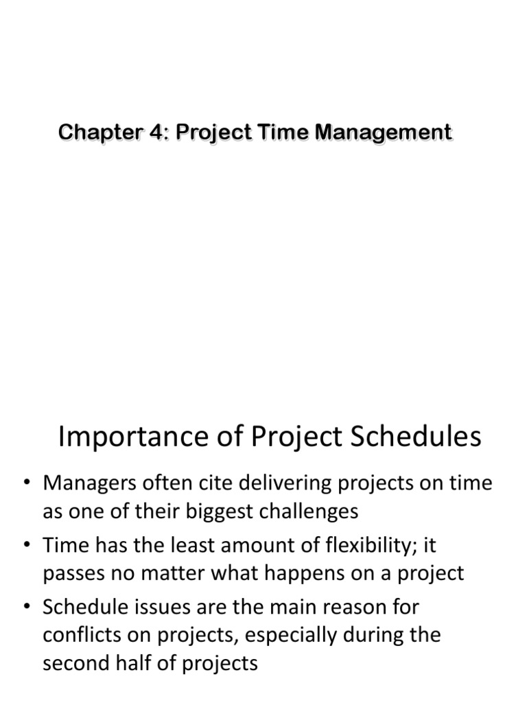 Chapter 4 Project Time Management | PDF | Product Development | Project ...