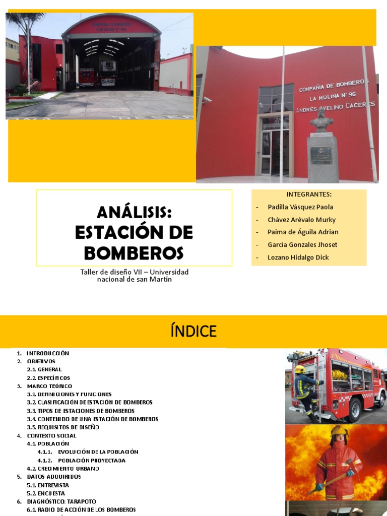 ANALISIS ESTACION DE BOMBEROS.pdf | Bombero | Incendios | Prueba ...