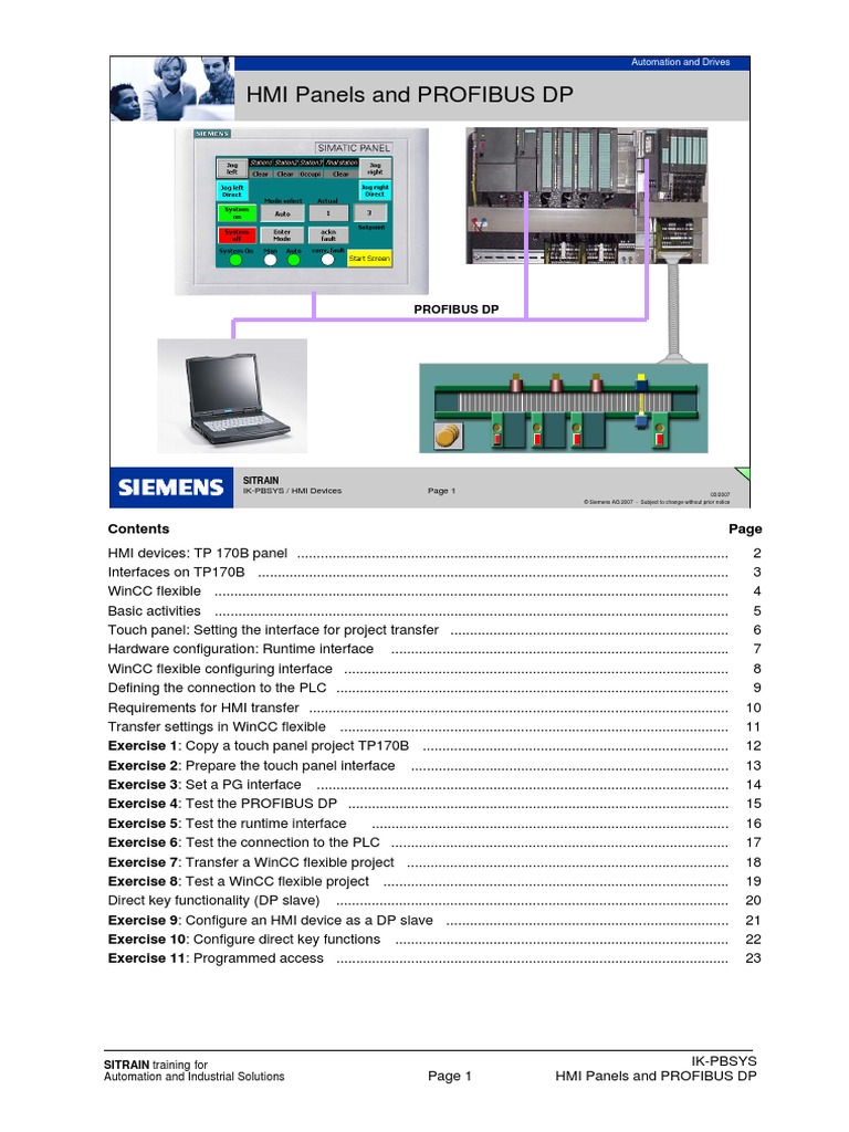 06 - Hmi Panels and Profibus DP | PDF | Programmable Logic Controller | User Interface