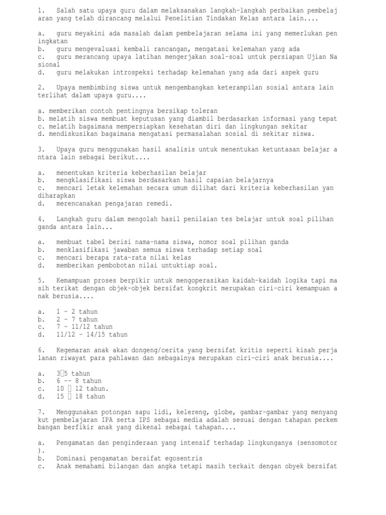 Kumpulan Soal Ukg | PDF