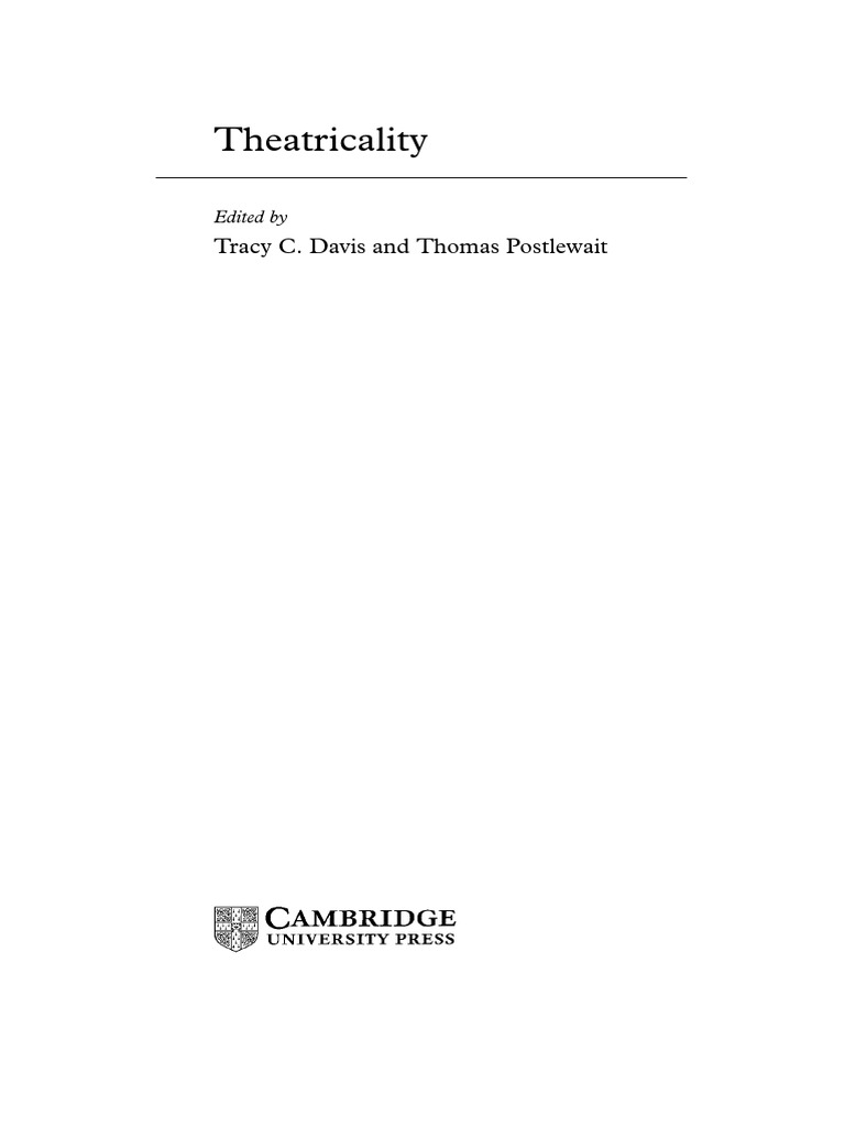 Theatricality PDF | PDF | Theatre | Rituals