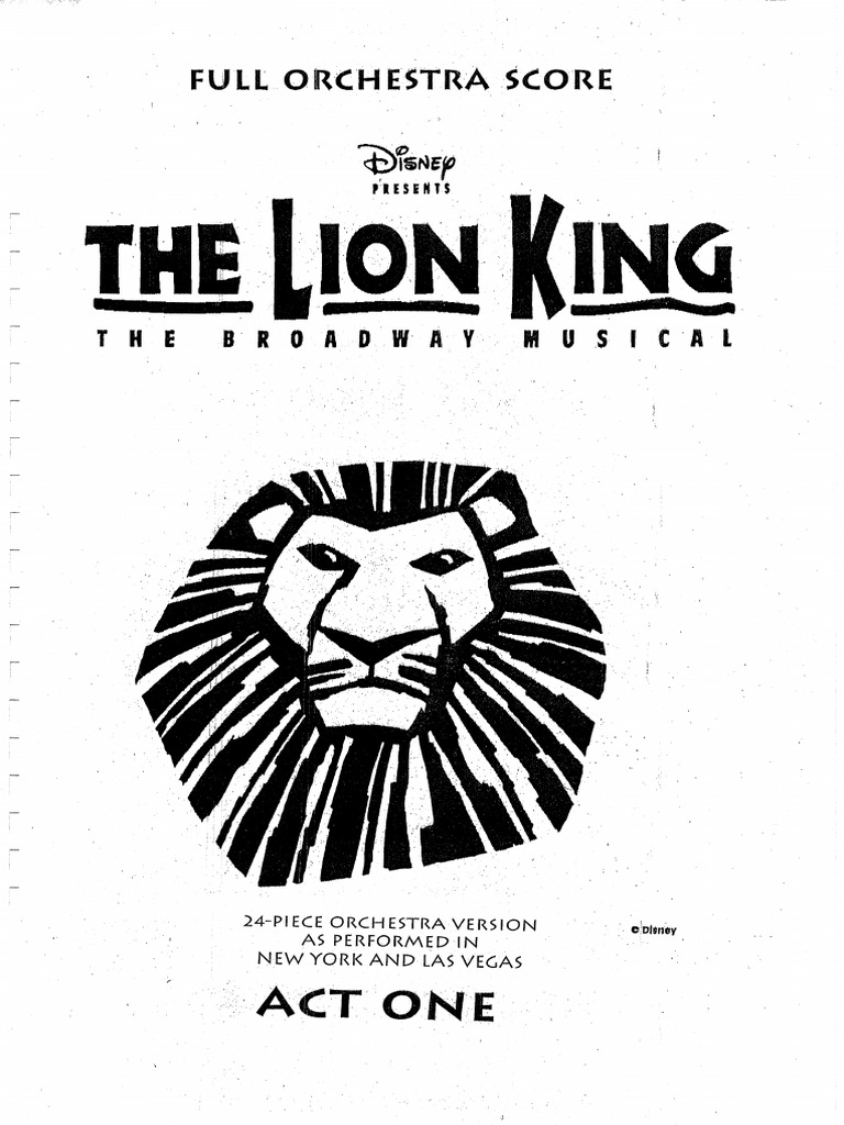 Lion King - 24 Piece Full Score | PDF