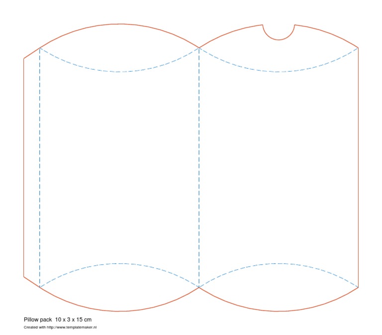 Template Pillowpack 10 X 3 X 15 CM | PDF