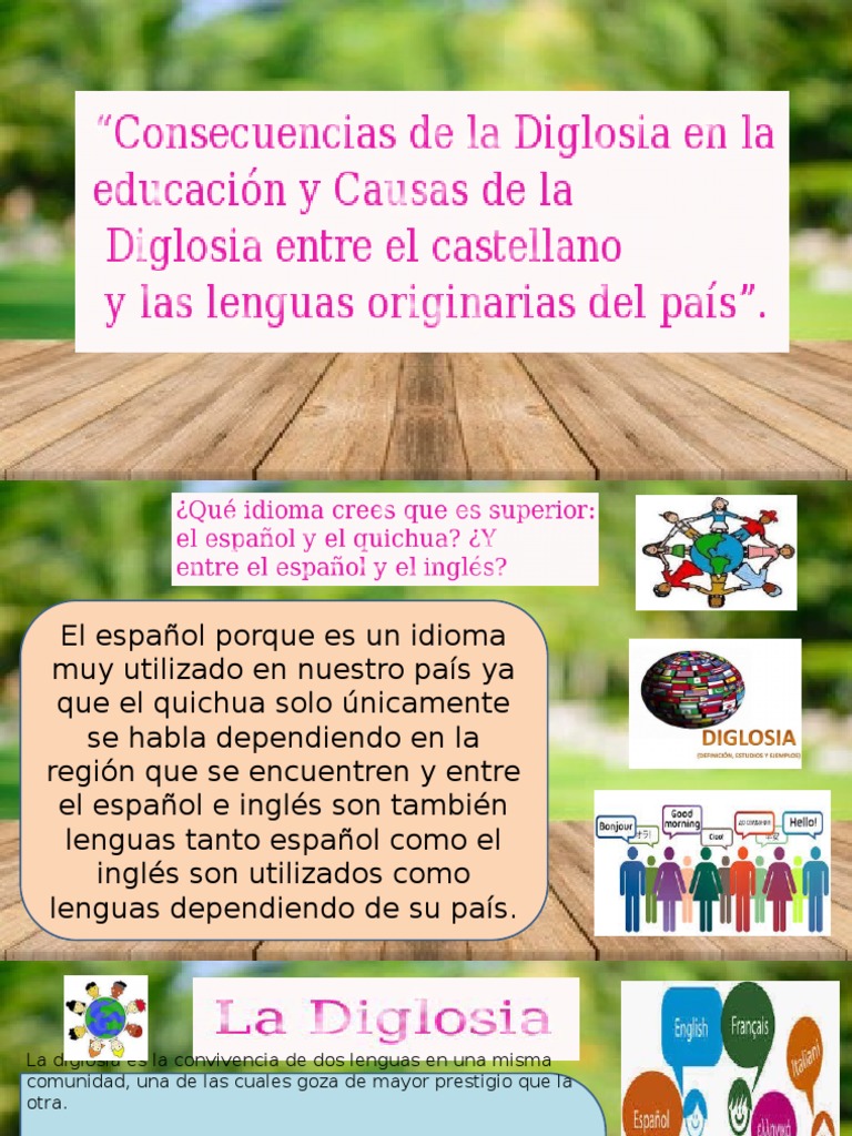 diglosia | Multilingüismo | Lengua española