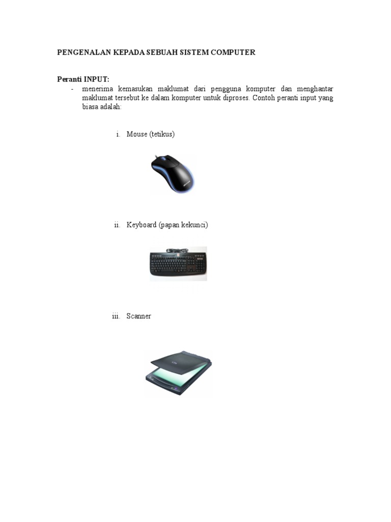 Peranti Input, Output Dan Pengenalan Desktop | PDF