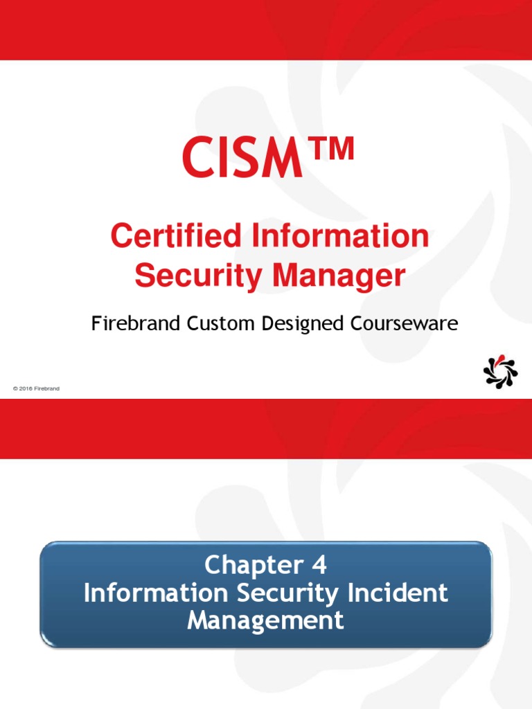 Cism Domain 4 Information Security Incident Management | Incident ...