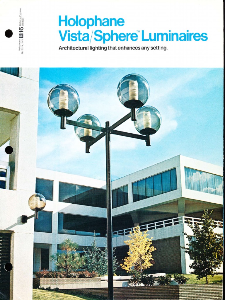 Holophane Vista Sphere Brochure 3-72 | PDF | Lighting | Sphere