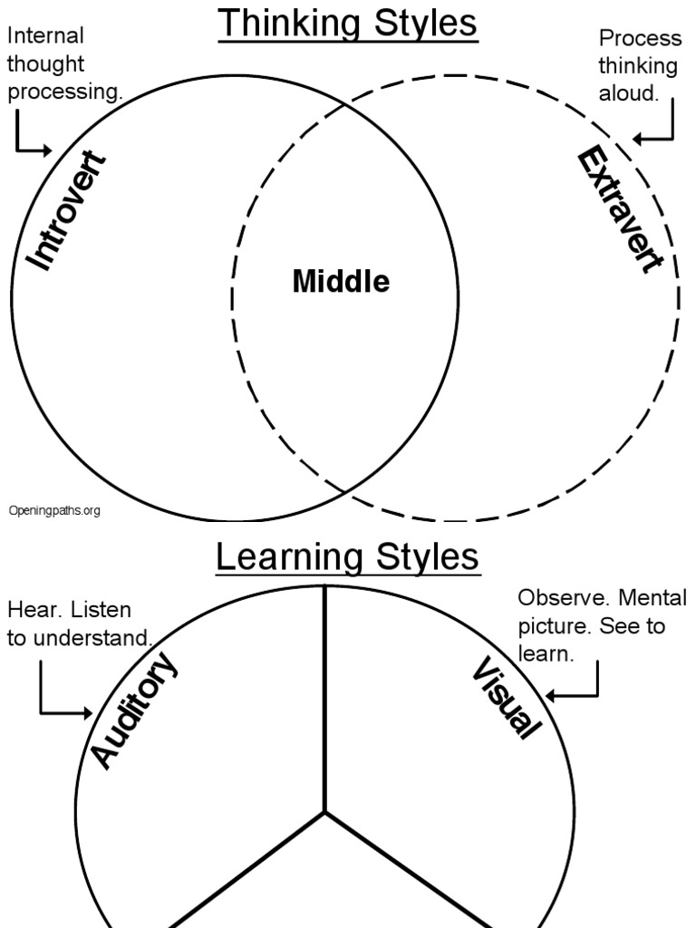 Understanding Thinking and Learning Styles | PDF