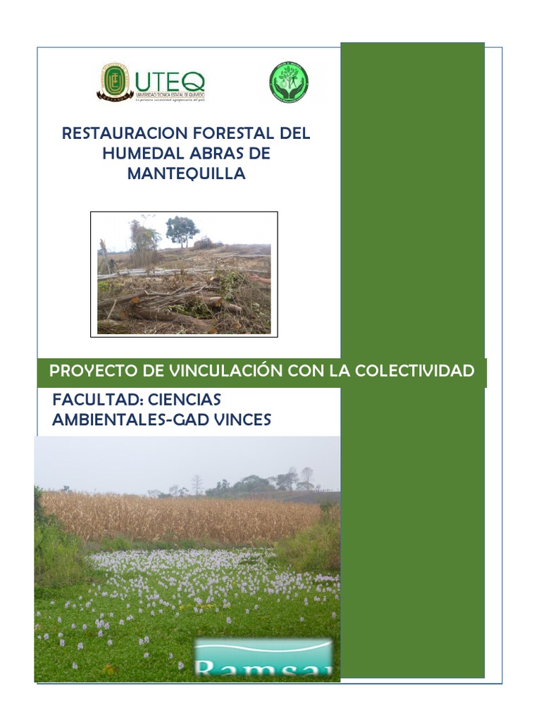 Restauracion Forestal Del Humedal Abras de Mantequilla | PDF ...