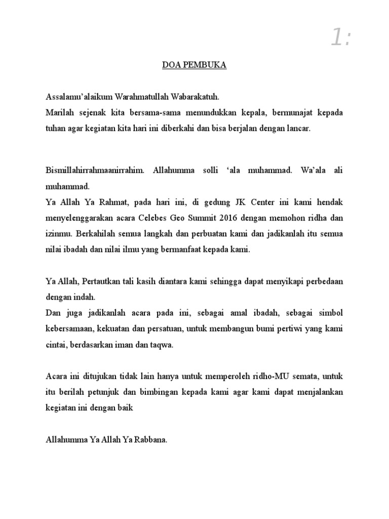 Doa Pembuka | PDF | Agama & Spiritualitas