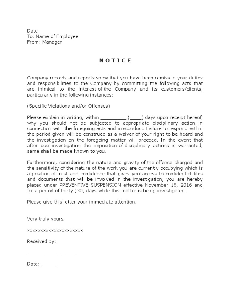 Preventive Suspension | PDF