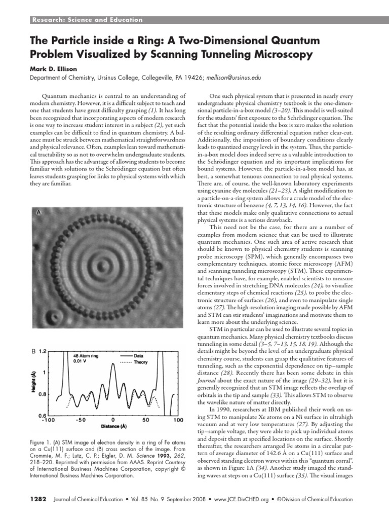 Particle in A Ring | PDF | Scanning Tunneling Microscope | Schrödinger ...
