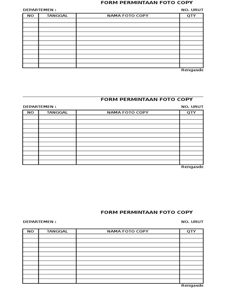 Form Permintaan Foto | PDF