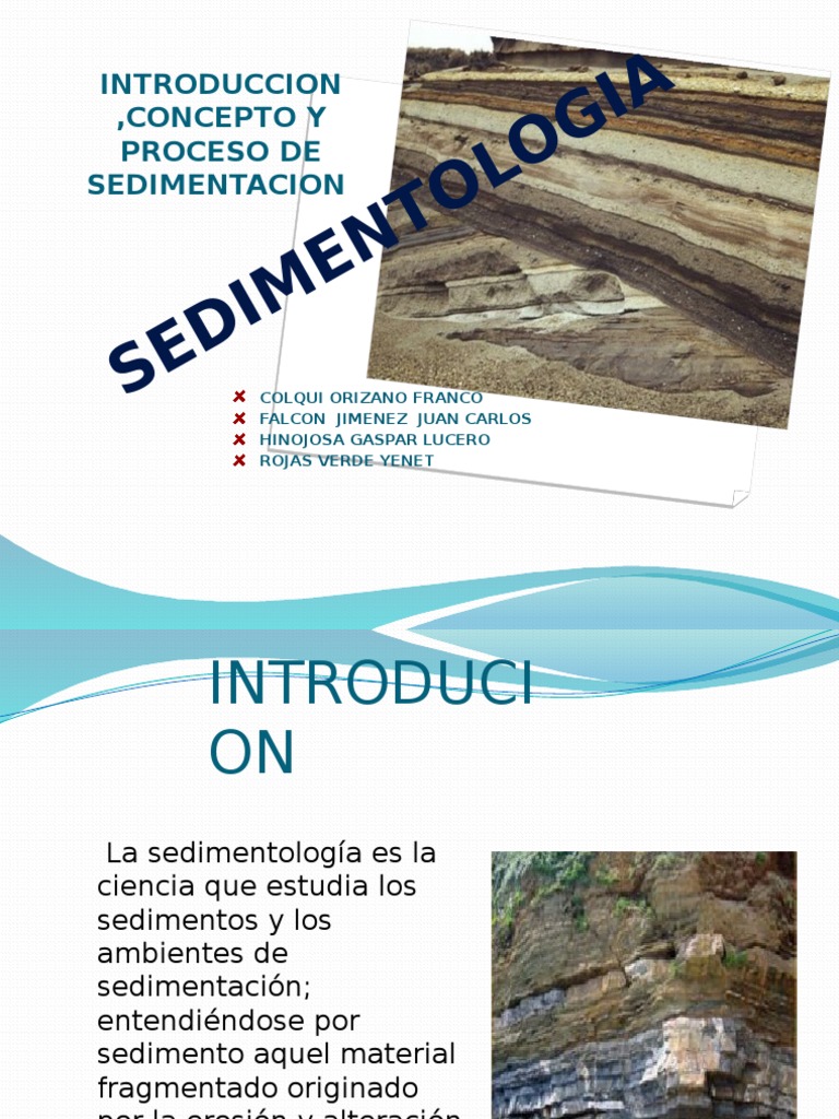 Introduccion y Proceso de Sedimentacion | Roca clástica | Sedimentación
