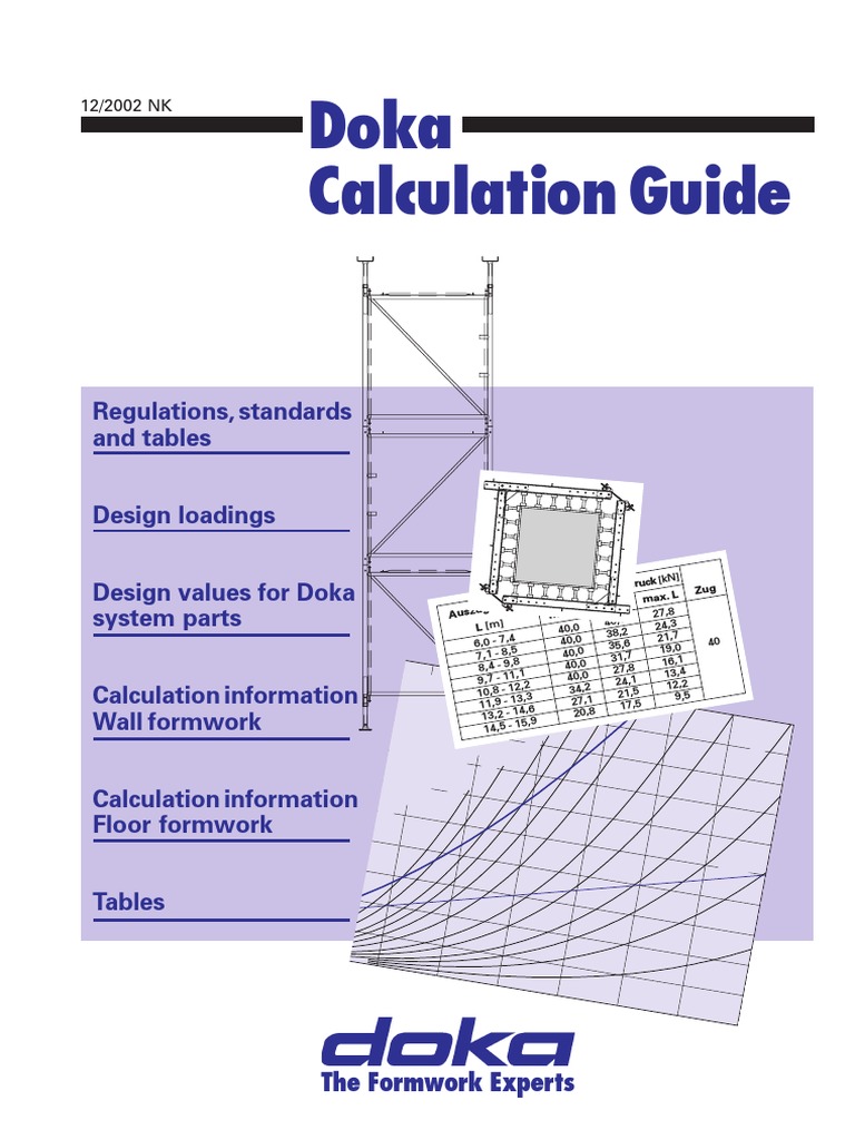 Doka Calculation Guide PDF | PDF | Composite Material | Concrete