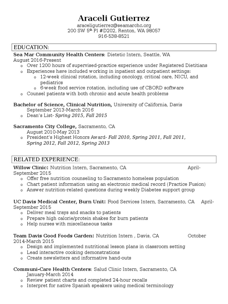 Araceli Gutierrez Resume 2017 | PDF