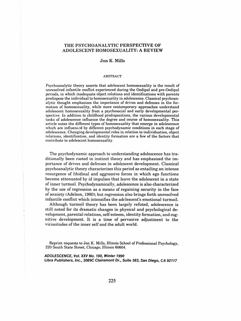 The Psychoanalytic Perspective of Adolescent | PDF | Psychology