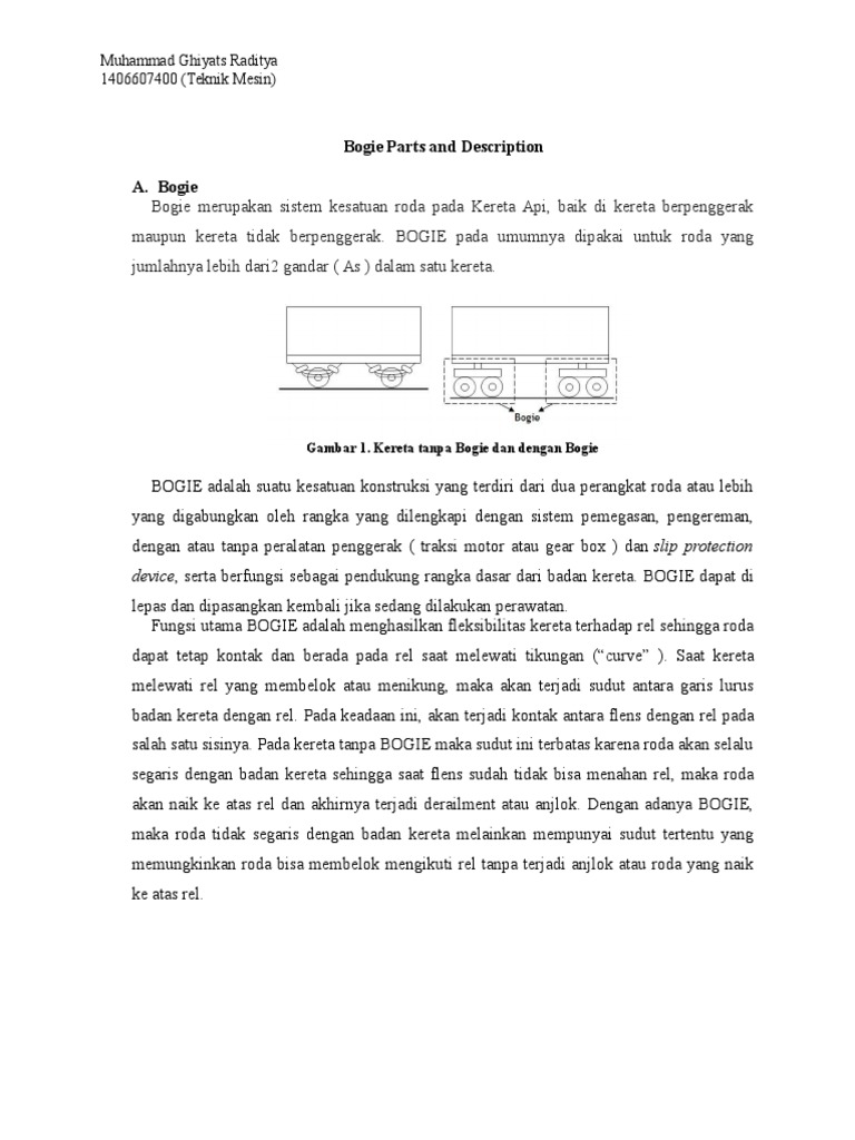 Bogie Parts and Description | PDF
