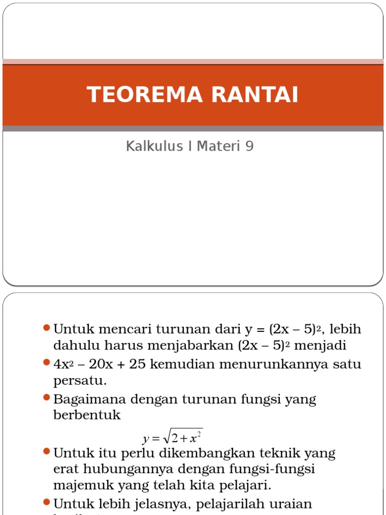 Teorema Rantai dan Turunan Trigonometri | PDF