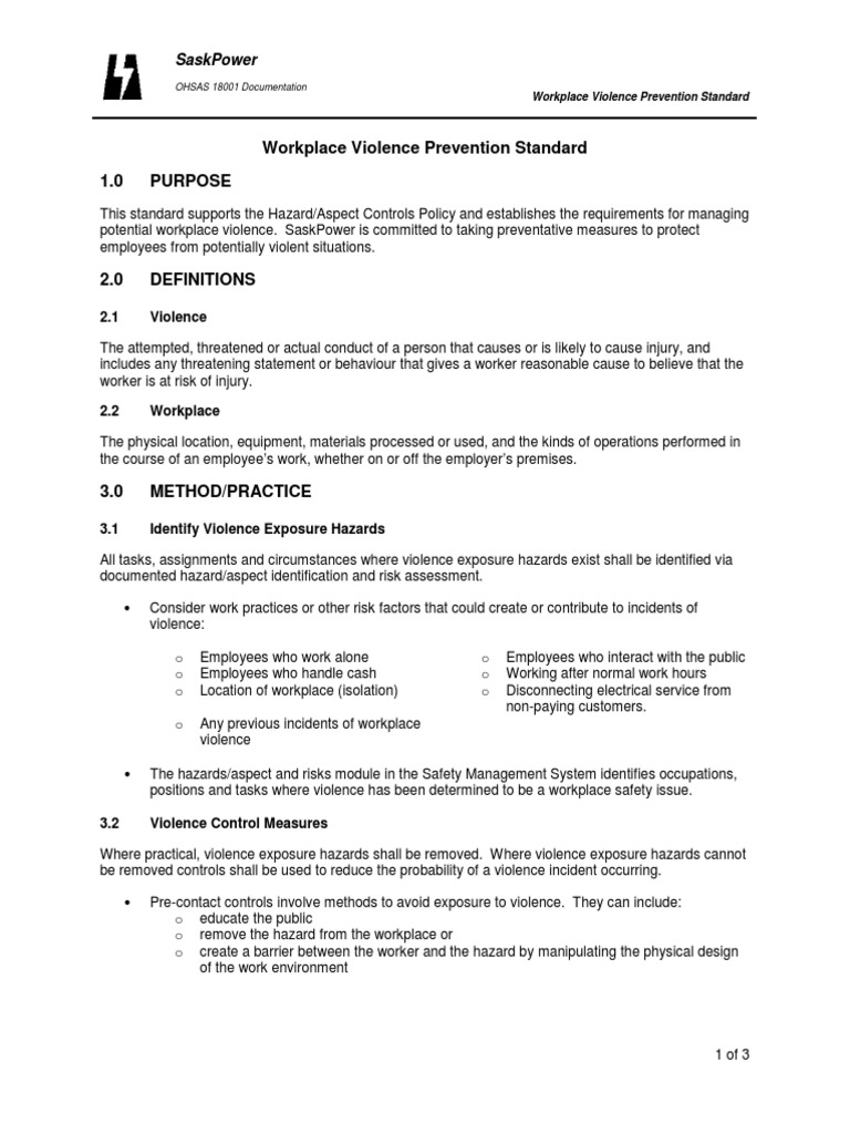 Workplace Violence Prevention June2016 | PDF | Violence | Risk Management