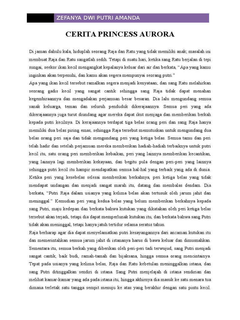 Cerita Princess Aurora | PDF