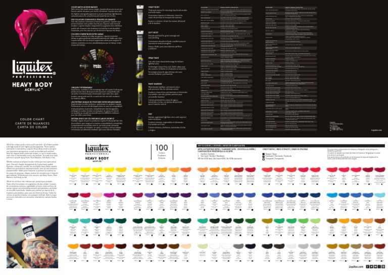 Liquitex Color Chart Overview | PDF | Blue | Green