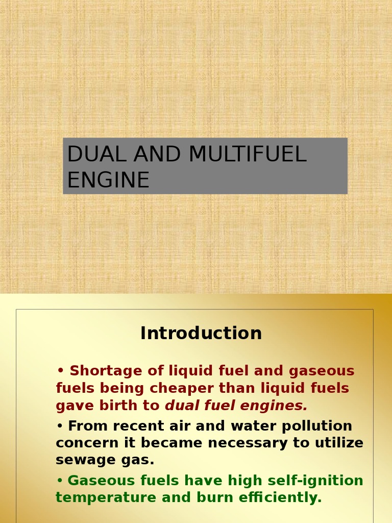 Dual and Multifuel Engines | PDF | Diesel Engine | Internal Combustion ...