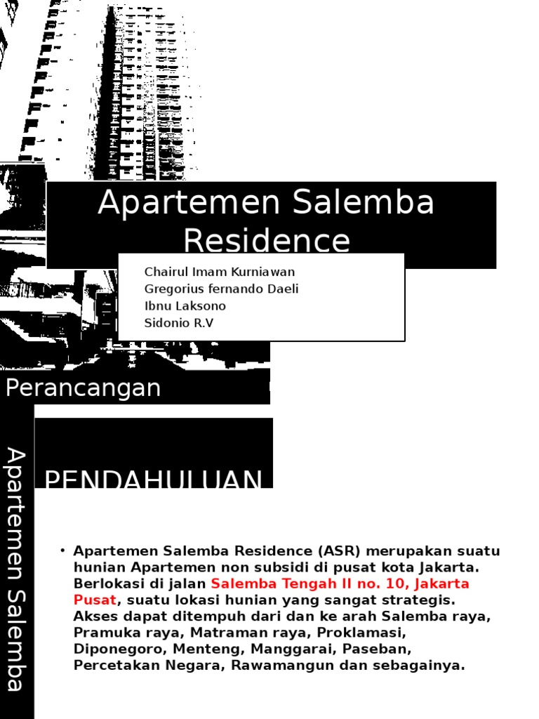 Apartemen Salemba Residence: Fasilitas & Harga | PDF