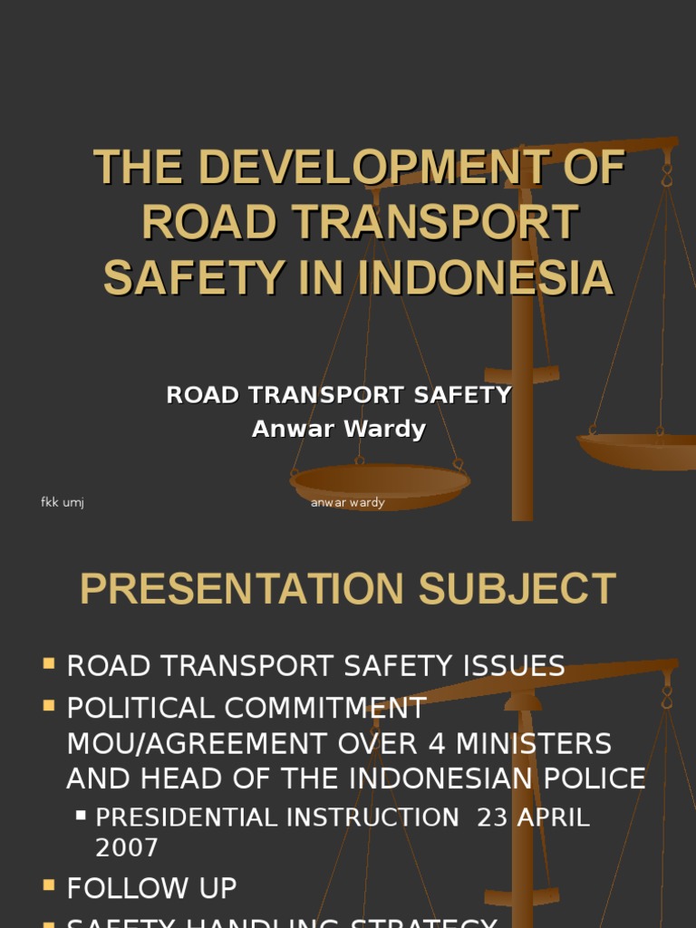 The Development of Road Transport Safety in Indonesia | PDF | Road ...
