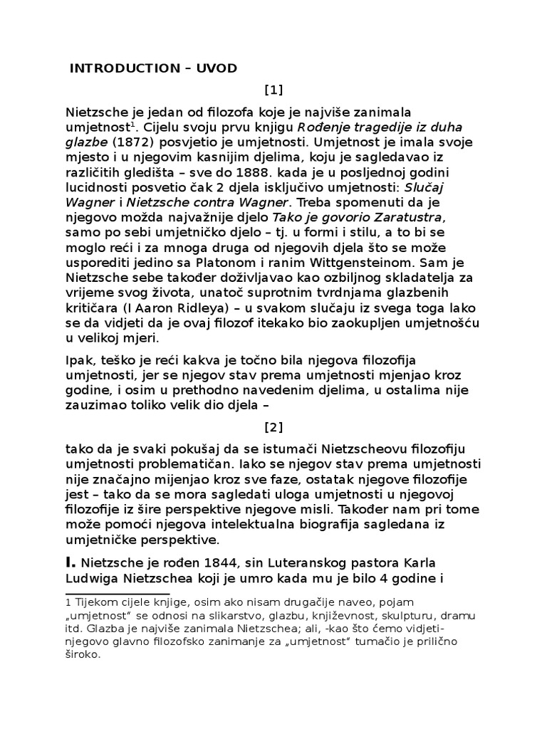 Aaron Ridley - Nietzscheova Filozofija Umjetnosti | PDF