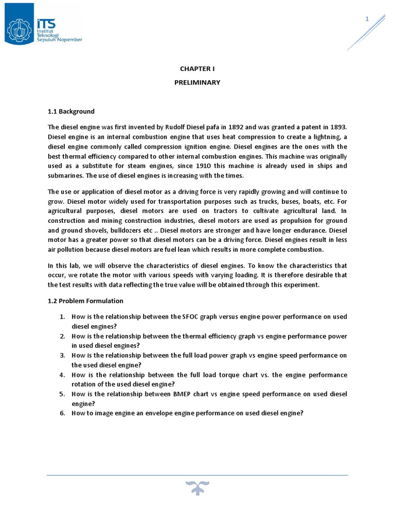 Report of Marine Diesel Practicum | PDF | Diesel Engine | Internal ...
