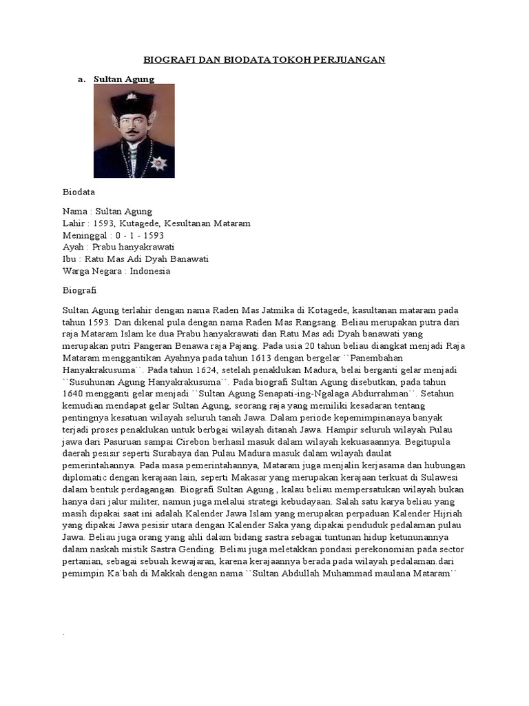 Biografi Pahlawan Nasional Indonesia | PDF | Sejarah