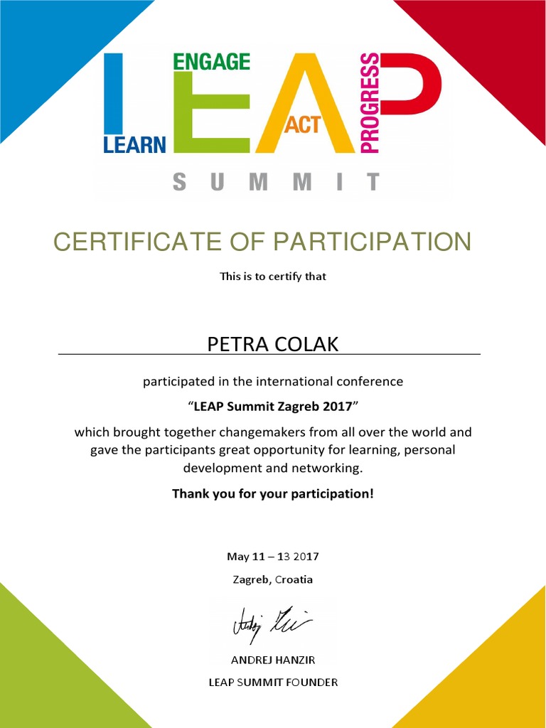 Certificates-Leap 2 PDF | PDF