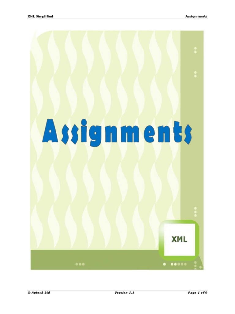 Xml Assignment Pdf Xslt Xml 8559