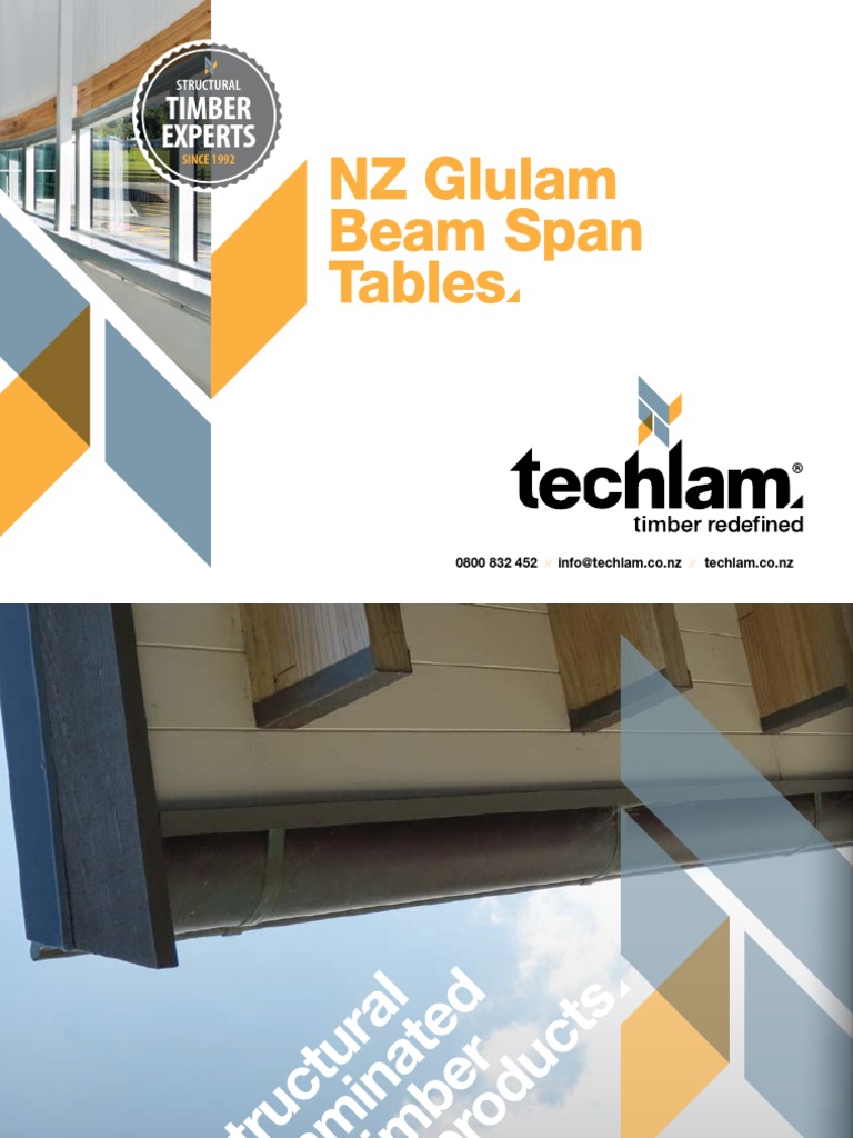 nz-glulam-beam-span-tables.pdf | Bending | Beam (Structure)