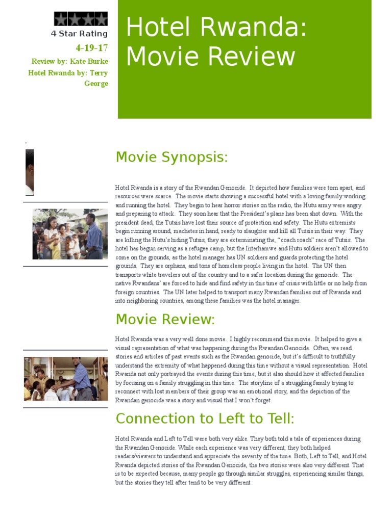 Hotel Rwanda Review | PDF | Rwanda | Hutu
