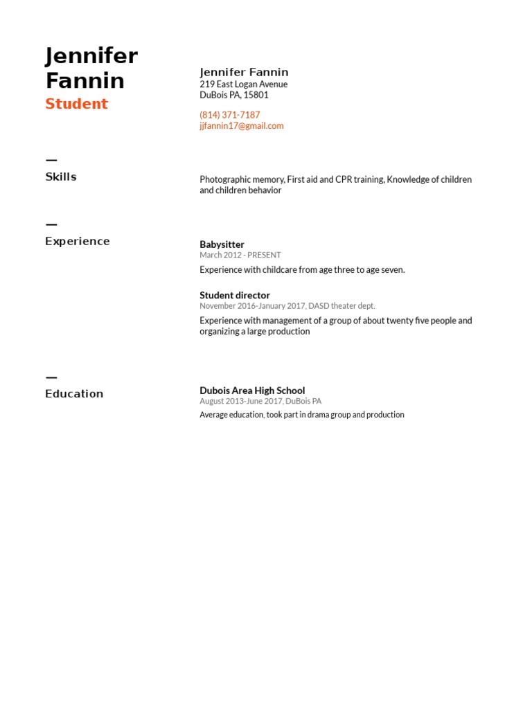 Jennifer Fannin: Student | PDF | Language Arts & Discipline | Wellness