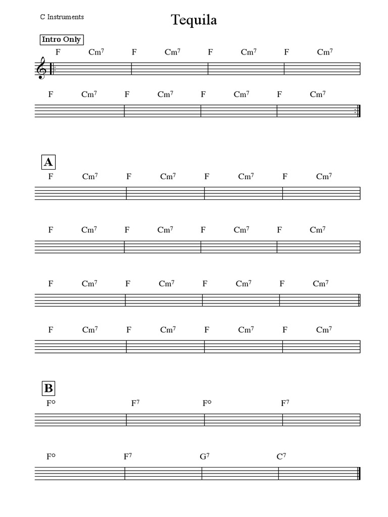 Tequila For C Instruments | PDF